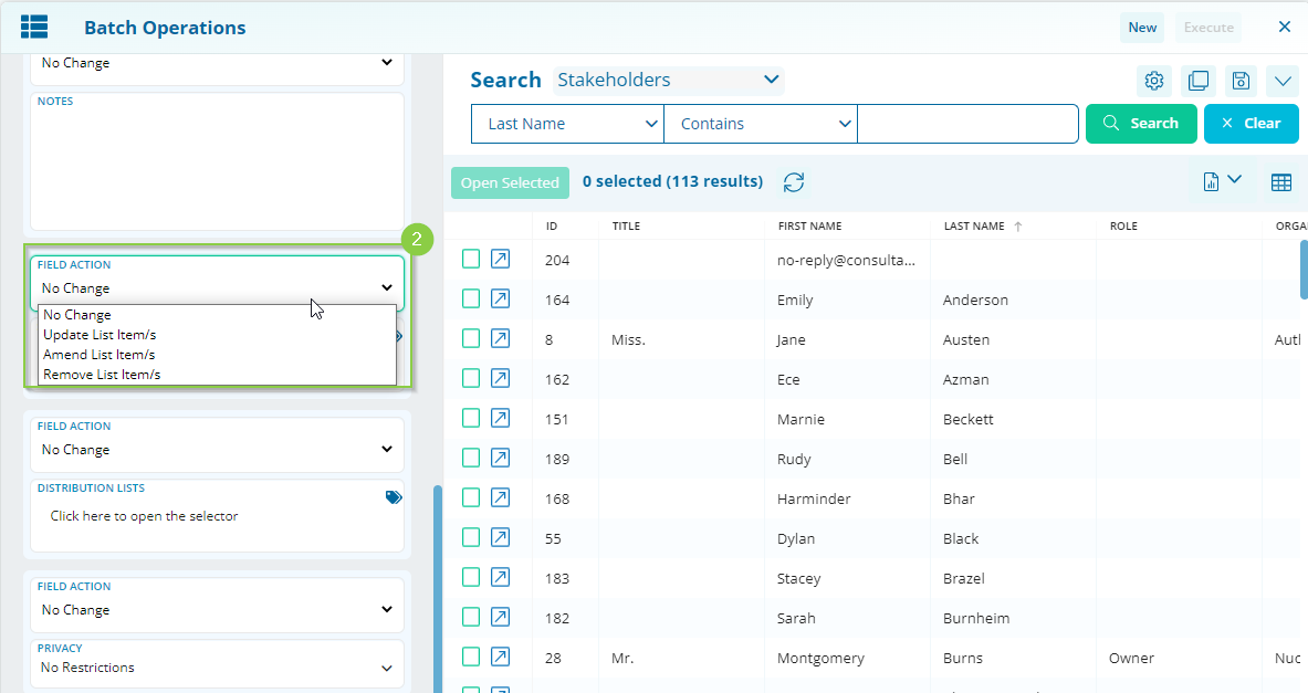 Updating Classifications using Batch Operations